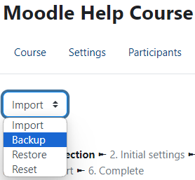 Course Reuse - Moodle Help